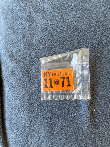 1971 new york license plate registration sticker | eBay