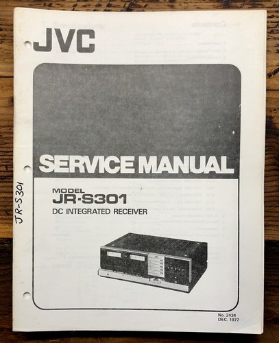 JVC JR-S301 Receiver Service Manual *Original* | eBay