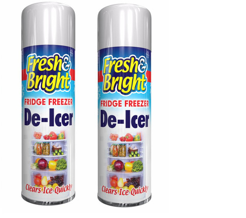 2 X 200ml Fridge Freezer De Icer Spray Defrost Ice Quickly Anti ...