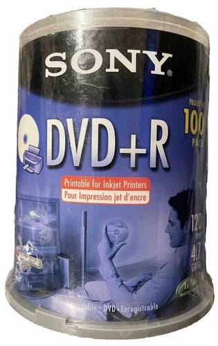 NEW 100PK Sony DVD+R 4.7GB 120min 1-16X Recordable Blank Video Discs | eBay