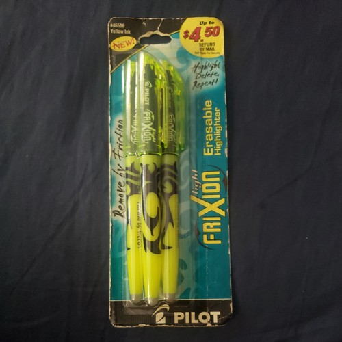 Pilot Light Frixion Erasable Highlighters, Yellow Ink 3 ea | eBay