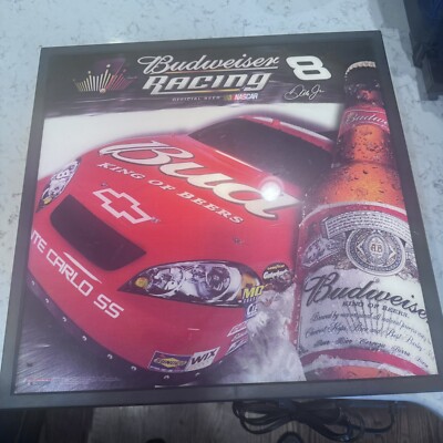 Budweiser Nascar Sign In Collectible Budweiser Signs & Tins | eBay