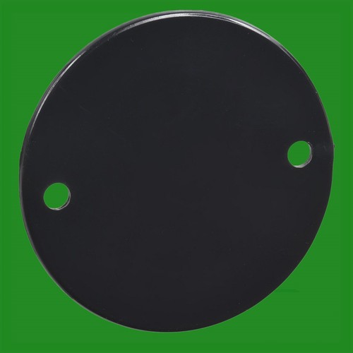 1x 65mm Black PVC Circular Box Lid Electrical Conduit Cover Plate Twin ...