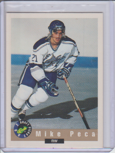 1992 Classic Draft Picks Rookie #17 Mike Peca Vancouver Canucks Sudbury ...