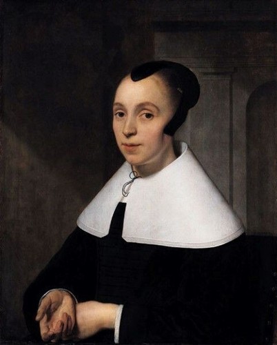 Oil painting Portrait-of-a-Woman-Bartholomeus-van-der-Helst-Oil ...