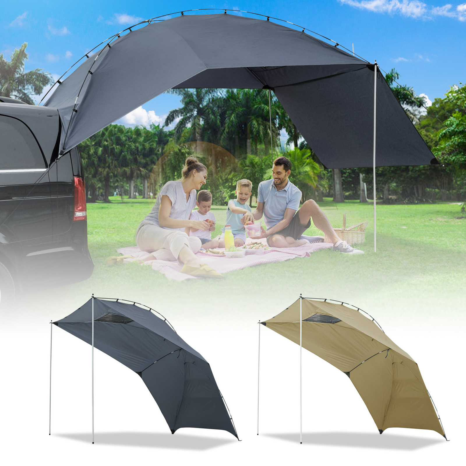 Car Tent Awning Rooftop SUV Truck Camping Travel Shelter Outdoor ...