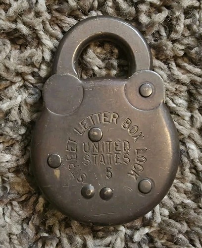Vintage #5 Brass United States Street Letter Box Lock (No Key) | eBay