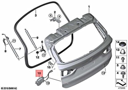 BMW F48 X1 Trunk Tailgate Lock Actuator Motor 51247374006 for sale ...