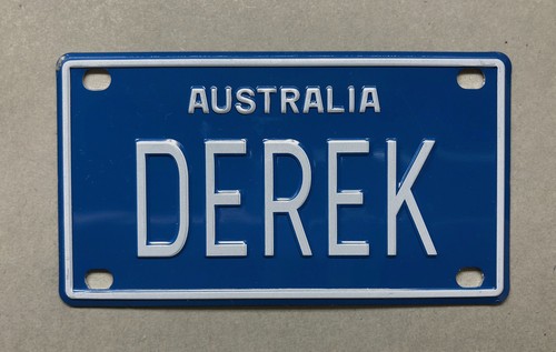 DEREK Novelty Mini Number Plate | eBay Australia