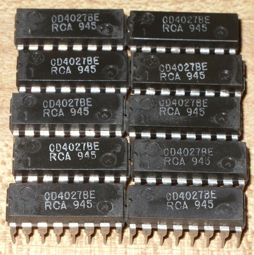 LOT OF 10 NOS RCA NO. CD4027BE 16 PIN INTEGRATED CIRCUITS | eBay