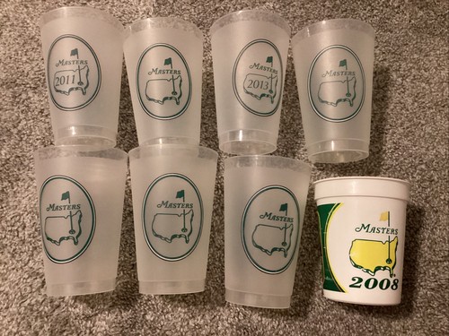 Official Masters Golf Frosted Plastic Cups Augusta National Lot of 8 | eBay