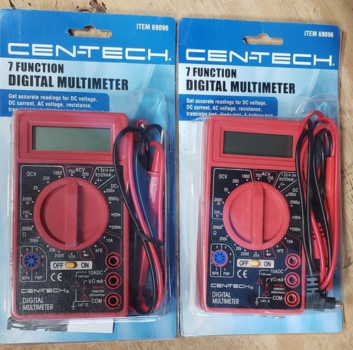 CENTECH 7 Function Digital Multimeter 69096 Lot of 2 | eBay