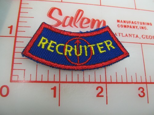 RECRUITER collectible segment patch (mS) | eBay