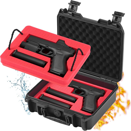 Pistol Case, Fireproof & Waterproof Gun Box for Handguns, TSA Approved ...