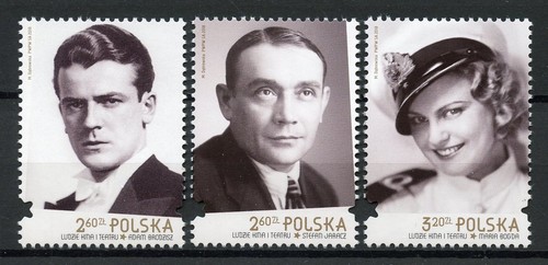 Poland 2018 MNH Cinema & Theater Maria Bogda 3v Set Actors Famous ...