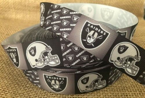 1 yard of 1" LAS VEGAS RAIDERS Inspired Grosgrain Ribbon - # 2 | eBay