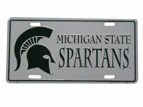 Michigan State Spartans Embossed Metal License Plate Sign | eBay