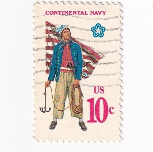 STAMP US SCOTT 1566 "Sailor-Military Service Bicent" 10 CENT 1975 USED ...