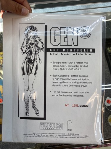 Gen 13 Art Portfolio by J Scott Campbell #1556 of 3000 | eBay