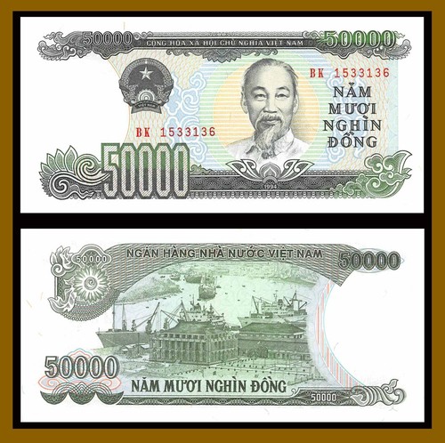 Vietnam 50000 (50,000) Dong, 1994 P-116 Ho Chi Minh Banknote Unc | eBay