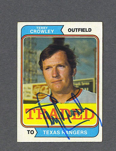 Terry Crowley signed Texas Rangers 1974 Topps Traded card | eBay