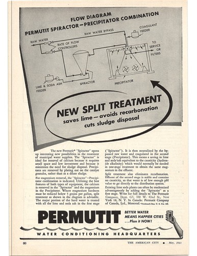 1944 PERMUTIT NEW SPLIT WATER TREATMENT SYSTEM VINTAGE SALES ART AD | eBay
