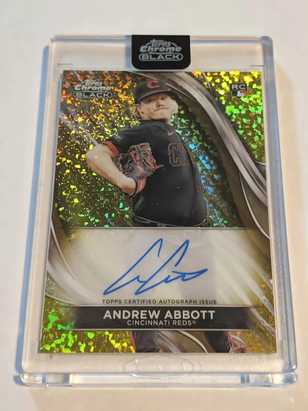 Andrew Abbott 2024 Topps Chrome Black #CBA-AA Autographs - Gold Mini ...