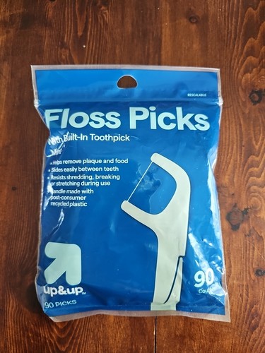 Up&Up Floss Picks With Built-in Toothpick, Mint, 90 Count | eBay