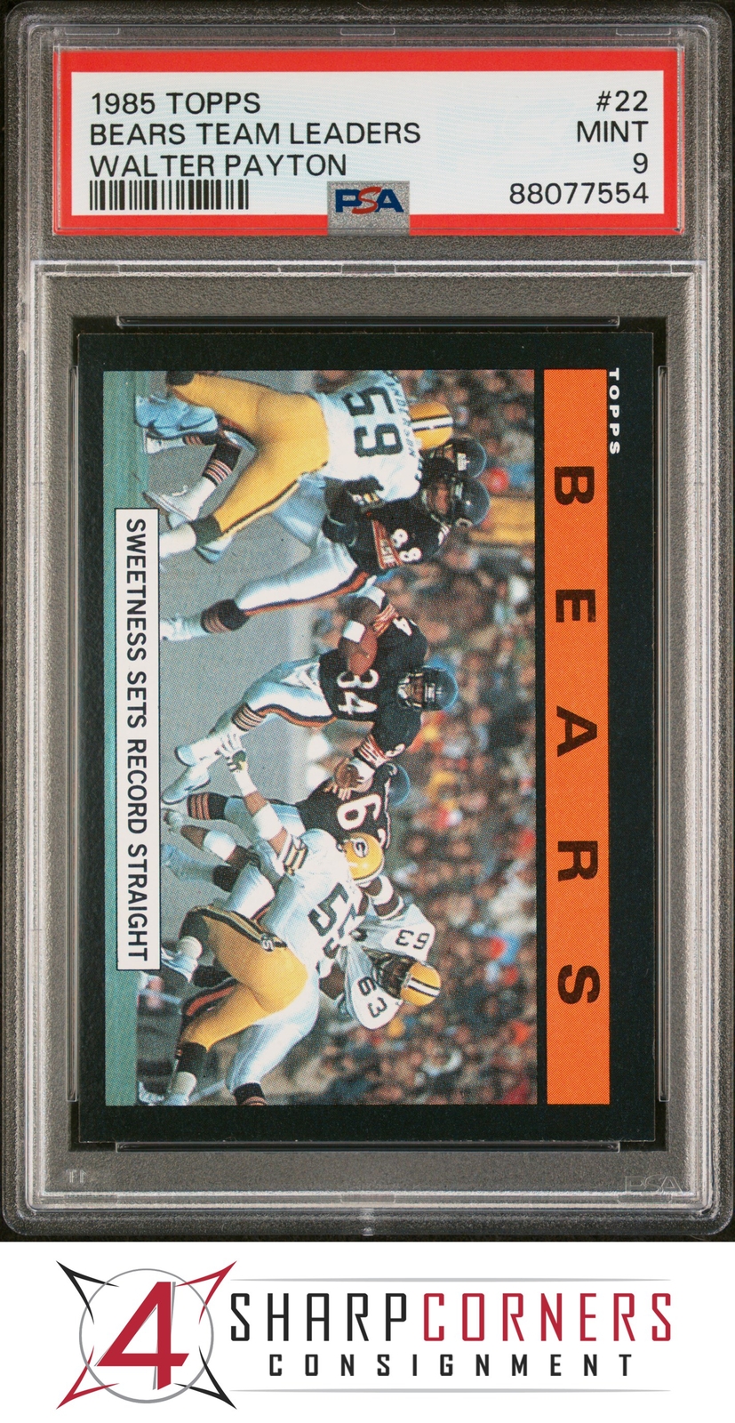 Walter Payton 1985 Topps #22 Team Leaders Price Guide - Sports Card ...