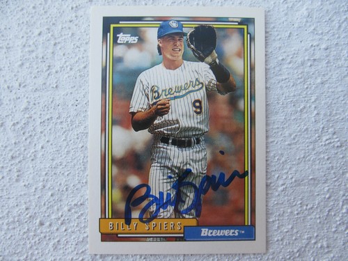 Brewers Bill Spiers Signed Autographed 1992 Topps Nr.Mint | eBay