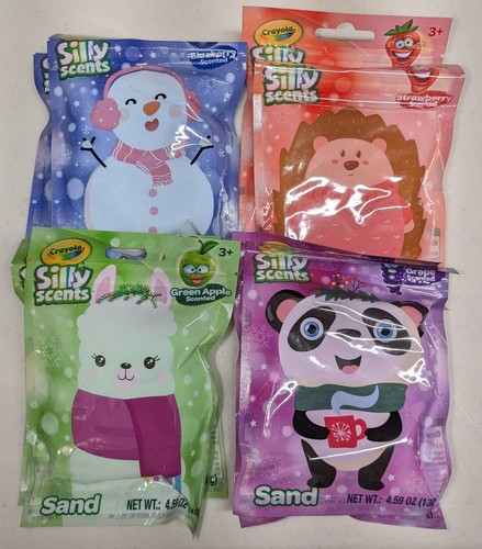 8 Pack Crayola Silly Scents Sand, 2x Strawberry, 2x Grape,2x Apple,2x ...