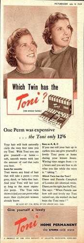 1949 Advert for 'TONI' Cold Wave Home Perms (2) Hairdressing Ephemera ...