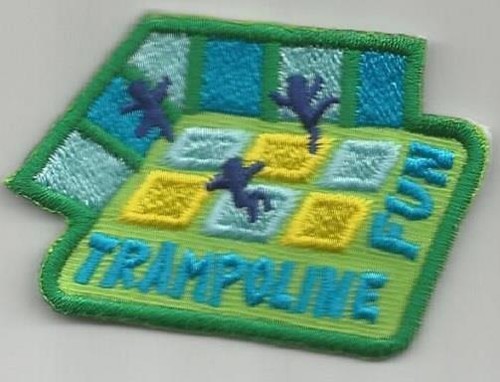 Girl Boy Cub TRAMPOLINE Jumping Fun Patches Crests Badges SCOUT GUIDE ...