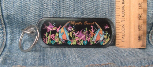 TROPICAL FISH MYRTLE BEACH SOUTH CAROLINA Vintage Acrylic Keychain ...