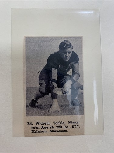 Ed Widseth Minnesota Golden Gophers 1936 College Football Panel | eBay