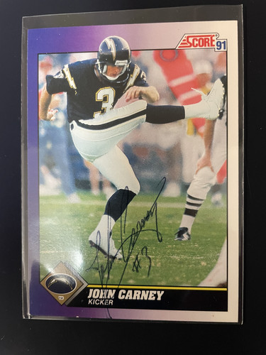 John Carney SD CHARGERS Score 91 autographed card | eBay