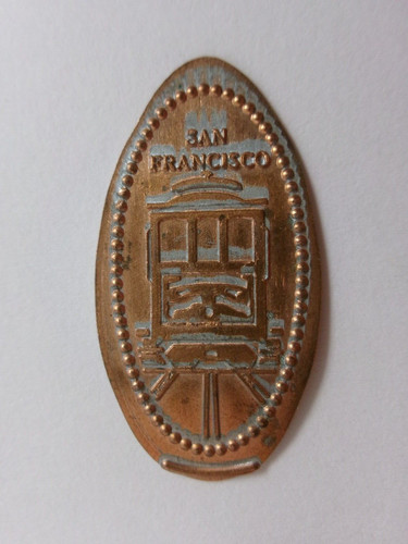 San Francisco-Cable Car-Fisherman's Wharf-Pier 45-Elongated Pressed ...