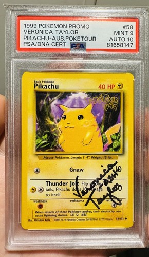 Pikachu Poketour PSA 9 - Veronica Taylor PSA 10 Signature | eBay