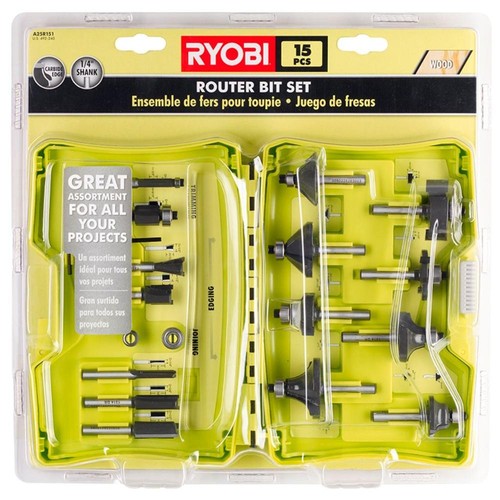 Ryobi Router Bit Set (15-Piece) 33287166558| eBay