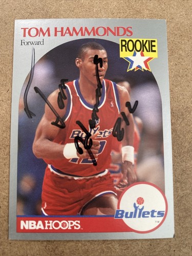 1990-91 NBA Hoops - Rookie Logo #298 Tom Hammonds (RC) AUTOGRAPHED Card ...