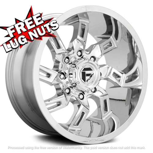 22 inch 22x10 Fuel D746 LOCKDOWN CHROME wheel rim 5x5 5x127 -18 | eBay