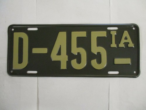 1916 1918 Iowa DEALER License Plate Tag BRILLIANT | eBay