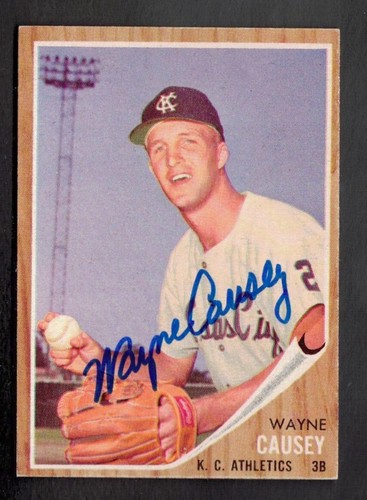 1962 Topps Wayne Causey Card #496 Autograph Signed A's | eBay
