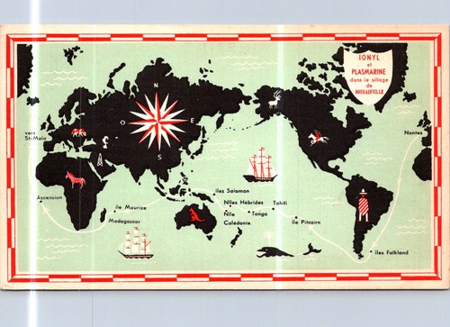 (1716) 25-11-2025 - France - Health related postcard (map) Bougainville ...