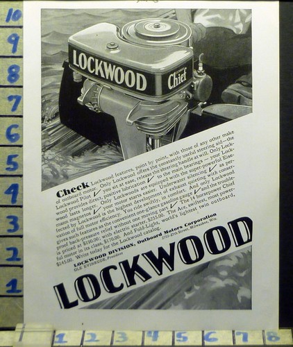 1930 LOCKWOOD CHIEF BOAT MOTOR ENGINE ELECTRIC WATERCRAFT AD BF70 | eBay