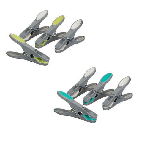 Addis Plastic Clothes Pegs Soft Touch Rubber Grip Laundry Airer Rotary ...