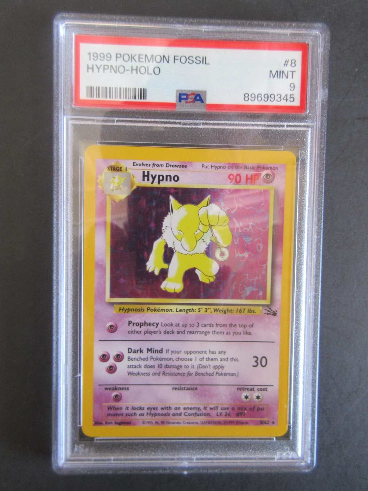 Hypno 1999 Fossil #08/62 Unlimited Holo Price Guide - Sports Card Investor