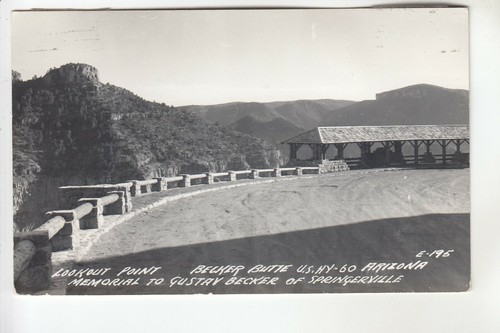 Cook Real Photo Postcard Lookout Point Becker Butte US Highway 60 AZ | eBay
