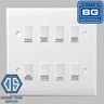 BG Polished Chrome Custom Grid Switch Panel Labelled Kitchen Appliance ...