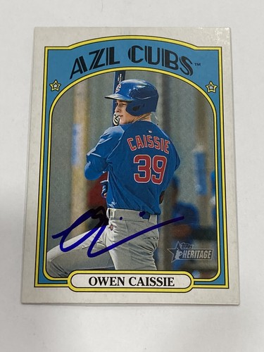 2021 Heritage Minors Base #37 Owen Caissie - AZL Cubs Signed ...